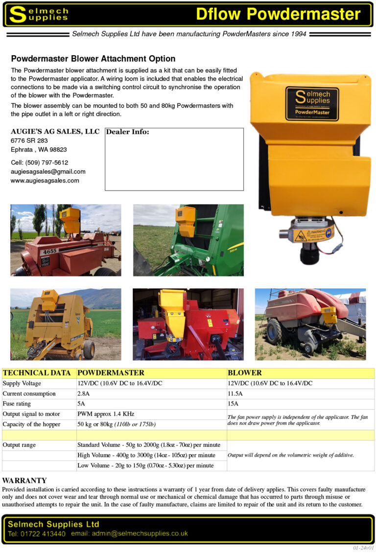 Powdermaster by Selmech SuppliesDry Granular Hay & Silage Preservative ...
